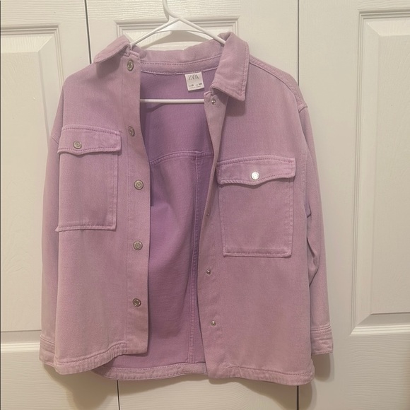 Zara | Jackets & Coats | Zara Kids Purple Jean Jacket | Poshmark